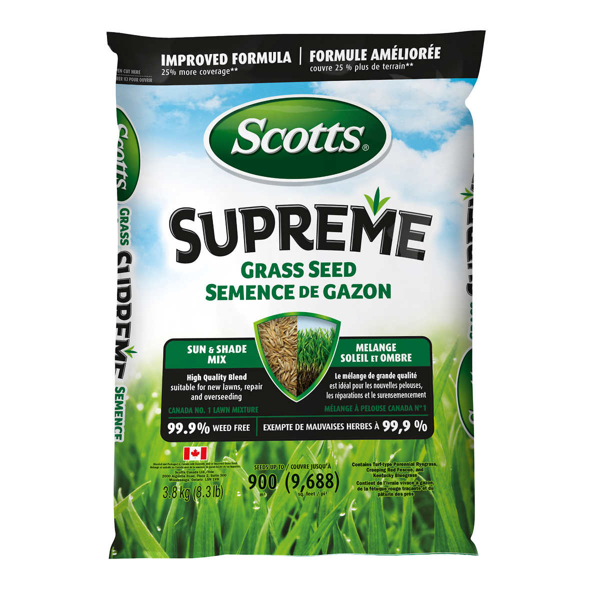 Scotts - Semences à gazon supreme 3,8 kg – CHAP Aubaines