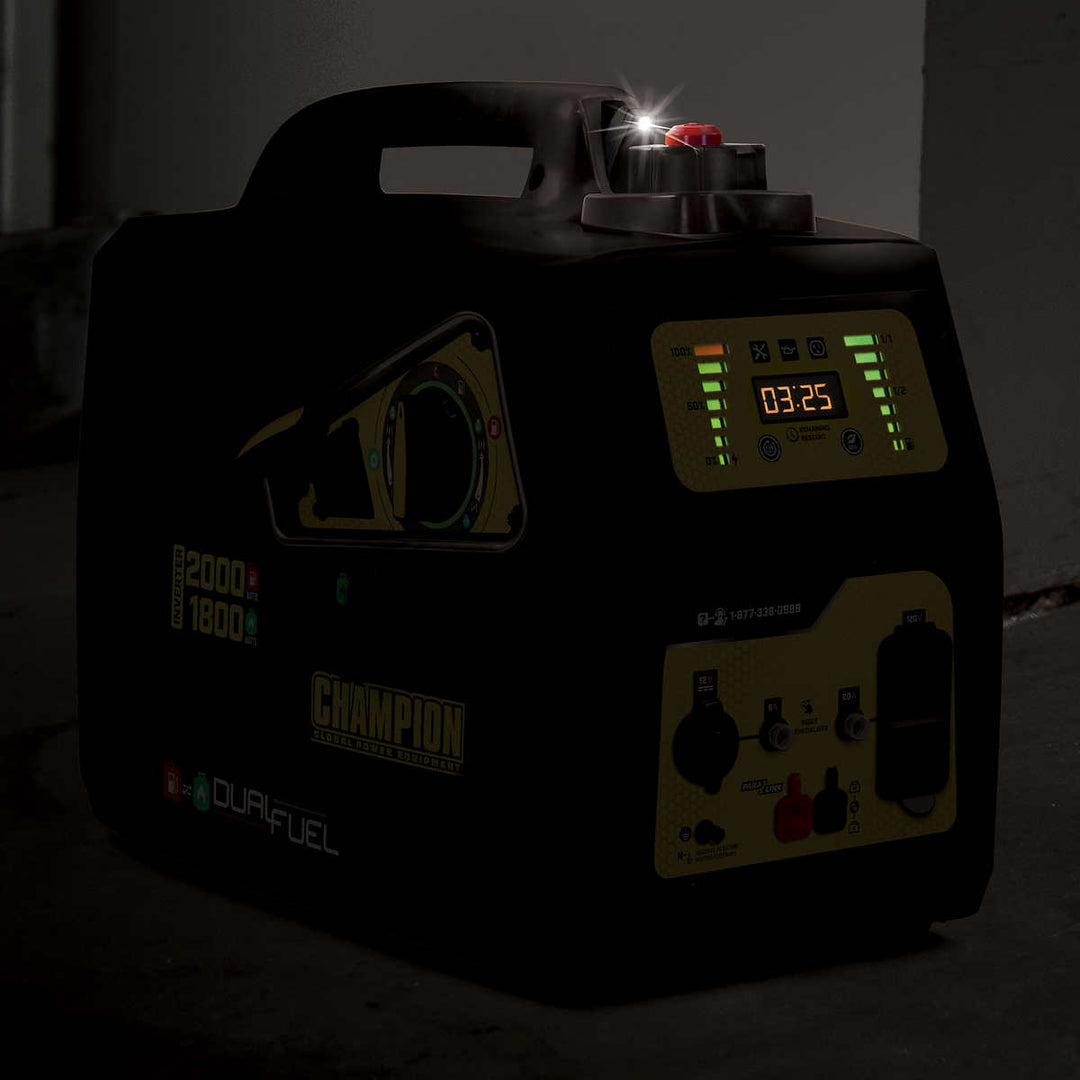 Champion 2000W Dual Fuel Portable Inverter Generator – CHAP Aubaines