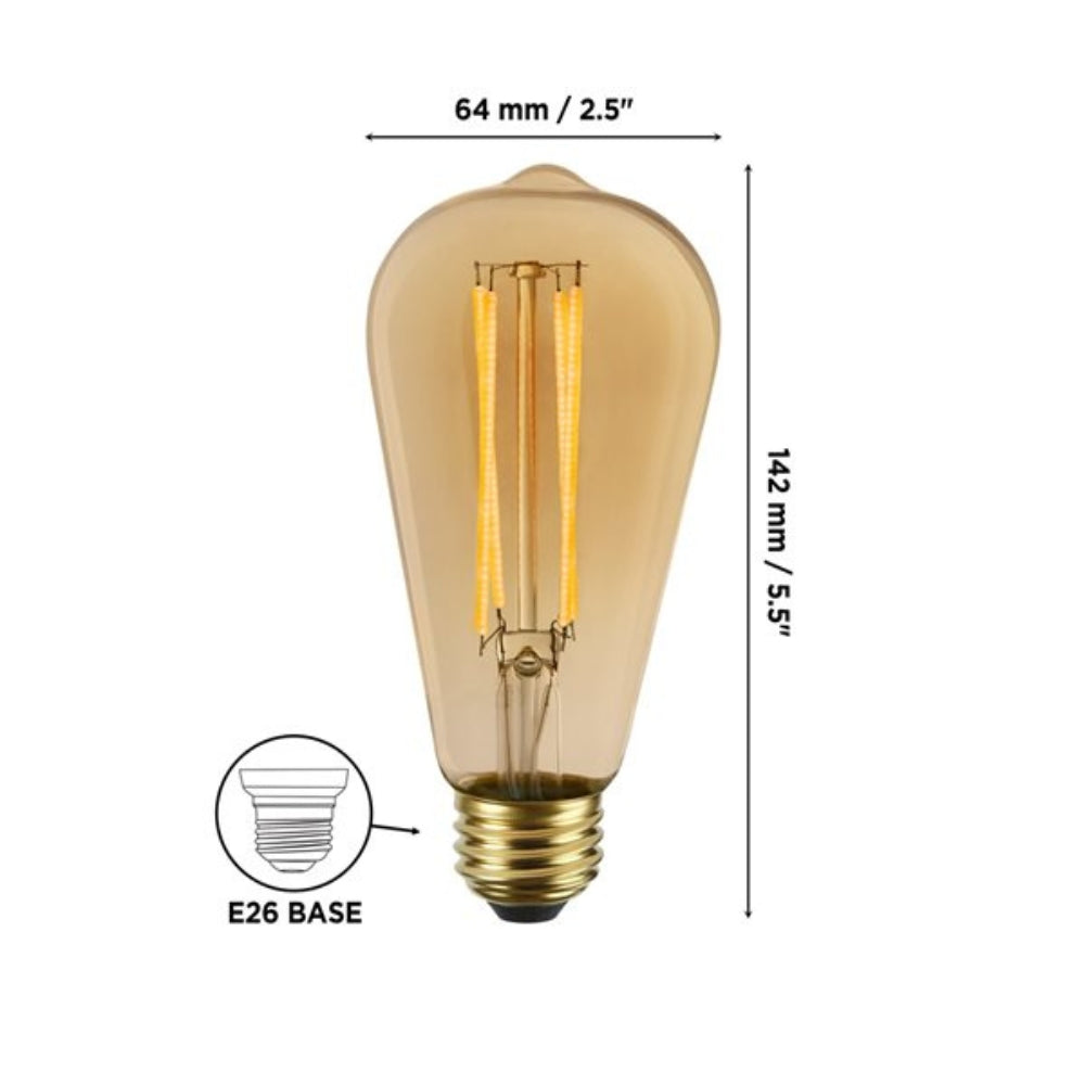 Set of 6 vintage ST19 amber LED bulbs – CHAP Aubaines