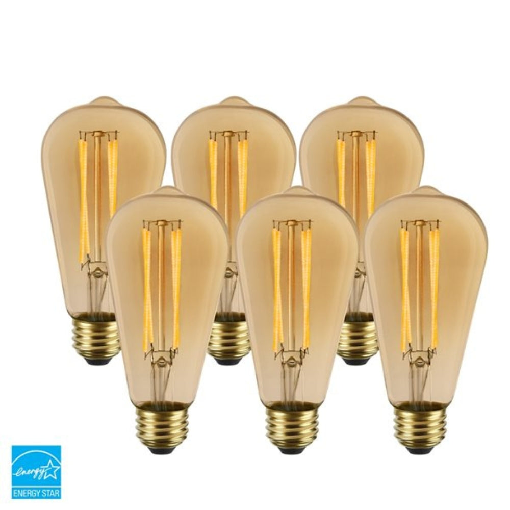 Set of 6 vintage ST19 amber LED bulbs – CHAP Aubaines