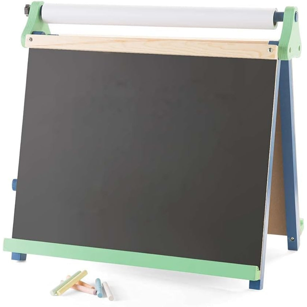 HearthSong 3-in-1 Foldable Tabletop Easel with Chalkboard and Whiteboa ...