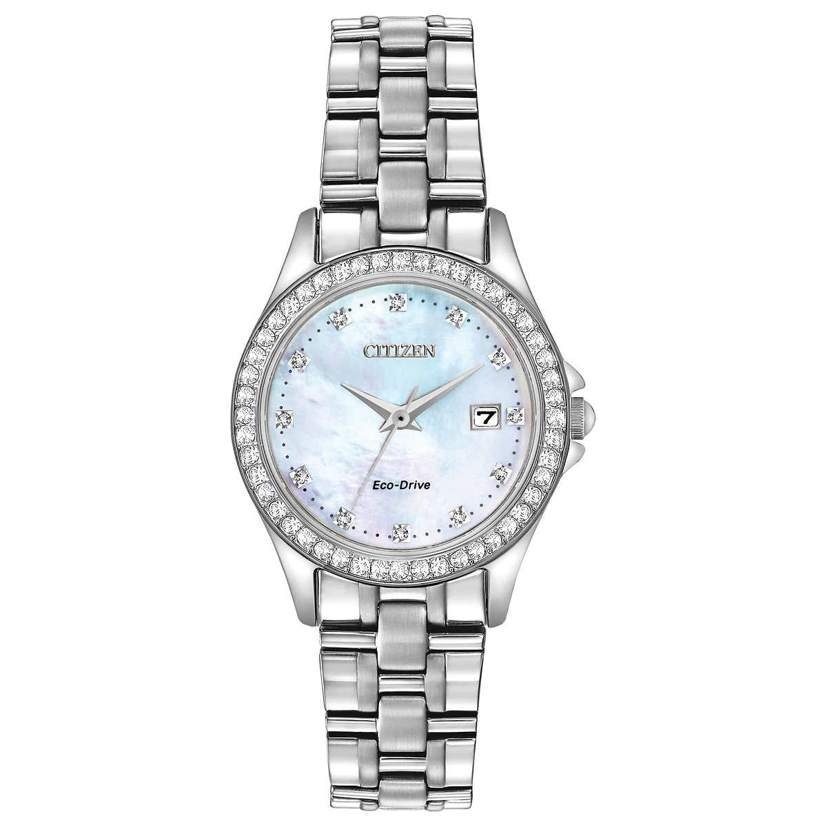Citizen White Dial Crystal Watch – CHAP Aubaines