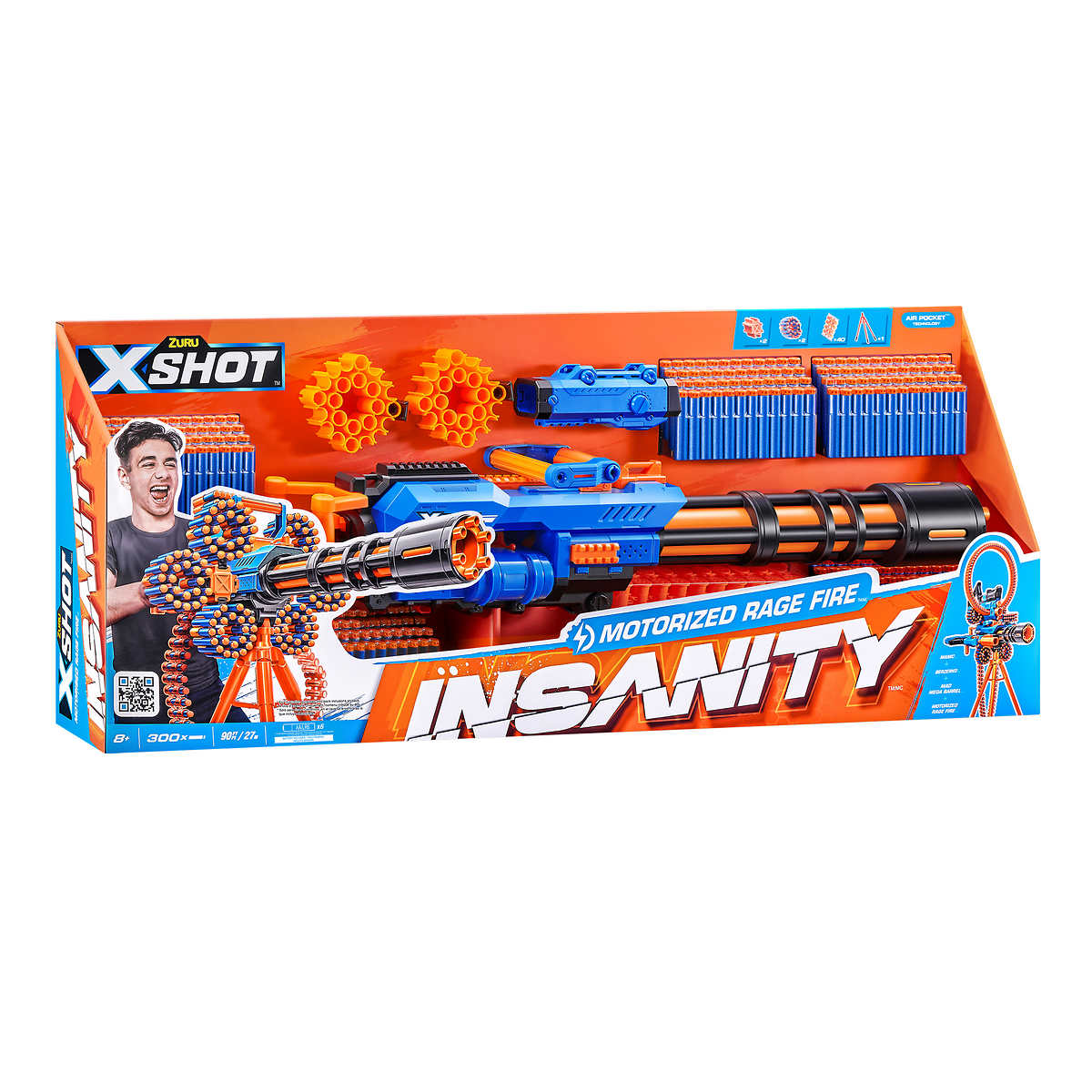 Zuru - X-Shot Insanity Rage Fire motorisé avec 300 fléchettes – CHAP ...
