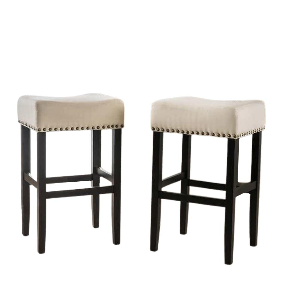 ADELE - Set of 2 Linen Counter Stools – CHAP Aubaines